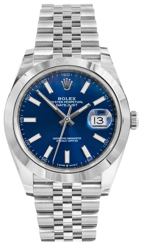 Watchesoff5th Rolex Datejust 41 Stainless Steel Blue Index Dial