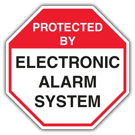 Protected By Electronic Alarm System Site Safety Warning Octagon Sign Security Alarm