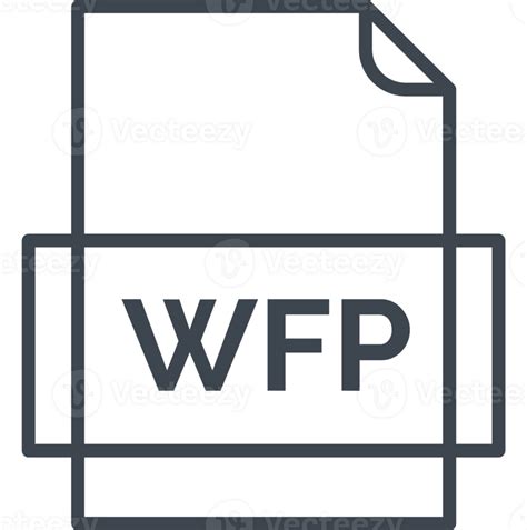 Wfp File Icon Thick Outline Rounded Corners 57912885 Png