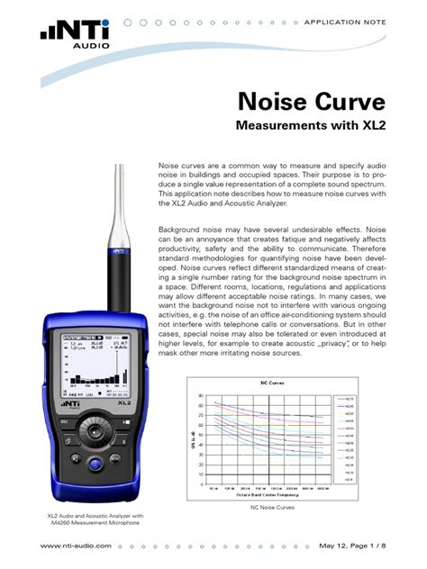 Noise Curve Measurements With Xl2 Pdf Noise Waves