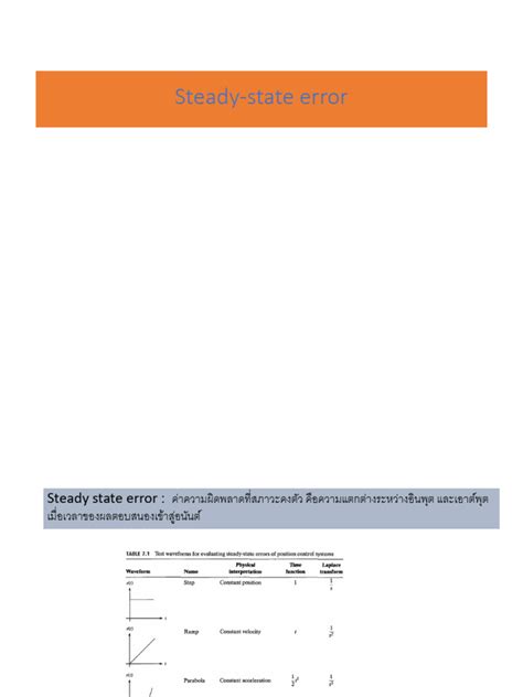 Steady State Error Pdf