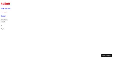 React Codesandbox