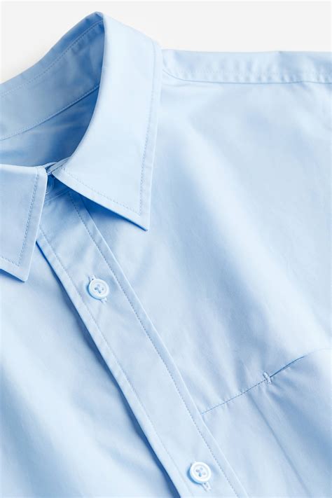 Loose Fit 쇼트 슬리브 셔츠 라이트 블루 Men Handm Kr Loose Fit 쇼트 슬리브 셔츠 라이트 블루 Men Handm Kr