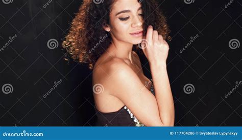 Portrait Of Stunning Swarthy Woman Stock Photo Image Of Skin Background