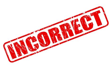 Incorrect Red Stamp Text — Stock Vector © Pockygallery 65840481
