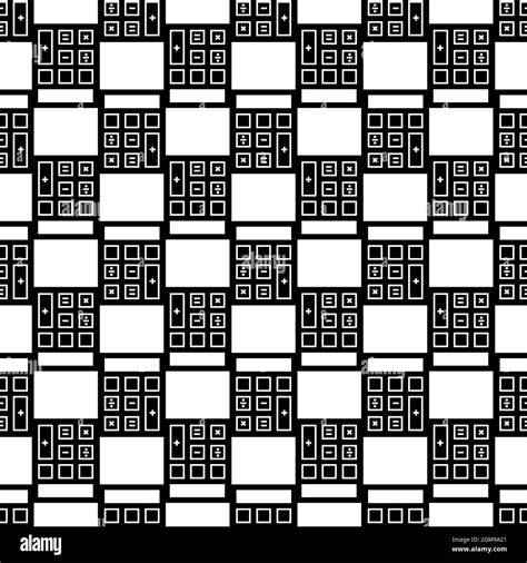 Calculator Pattern Seamless Background Texture Repeat Wallpaper Geometric Vector Stock Vector