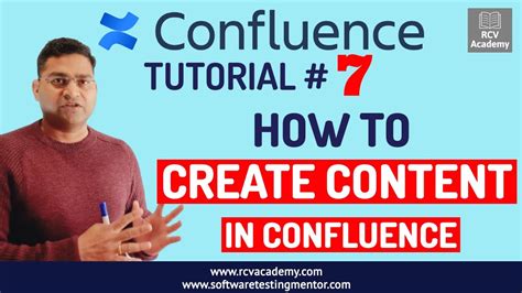confluence tutorial 7 how to create content in confluence youtube