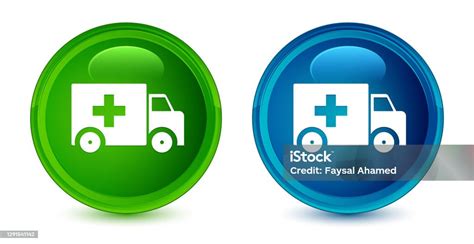 구급차 아이콘 예술적 빛나는 광택 파란색과 녹색 라운드 버튼 세트 0명에 대한 스톡 벡터 아트 및 기타 이미지 0명 건강관리와 의술 구급차 Istock