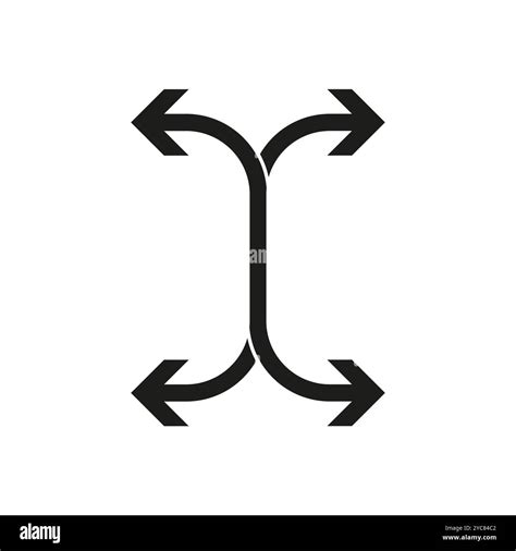Arrows Direction Icon Crossed Arrows Symbol Simple Navigation Vector