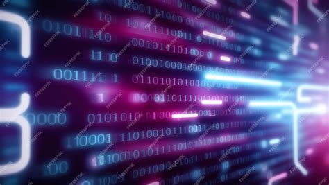 Premium Photo Futuristic Technology Interface With Binary Code