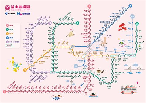 釜山交通∥ 釜山地鐵路線圖下載1~4號線金海輕軌東海線電鐵費用中文韓英日文版地圖2020年最新版 Windko 台韓遊趣