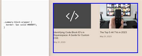 How To Customize Summary Block Borders In Squarespace — A L Secrest