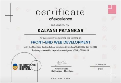 Kalyani Patankar On Linkedin Frontenddevelopment Webdevelopment