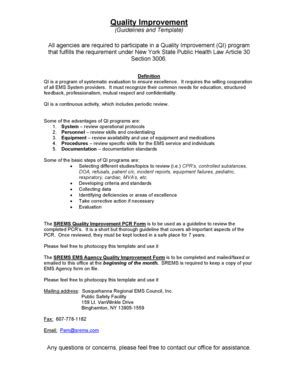 Fillable Online Quality Improvement Program Requirements Fax Email Print PdfFiller