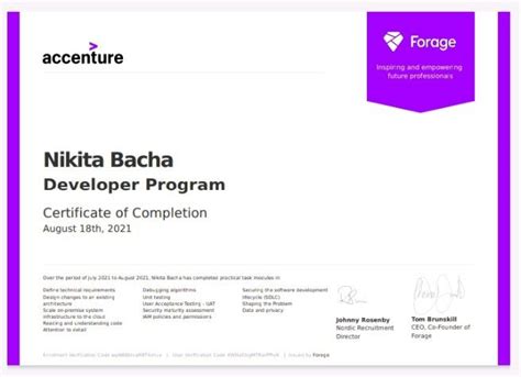 nikita bacha on linkedin internship coding experience developer forage accenture connection…