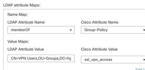 Restrict Vpn To Ad Group Ldap Mapping For Cisco Firepower Ssl Vpn R