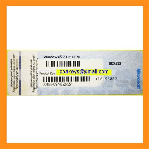 Original Windows 7 Coa Label Windows 7 Ultimate Coa Labelid8541243