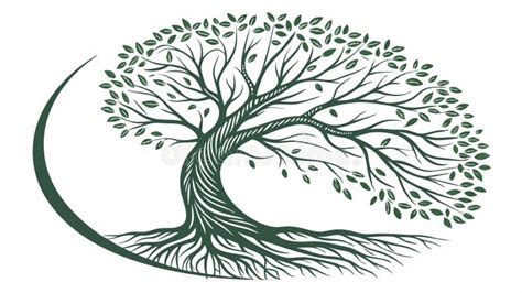 Tree Of Life Vector Organic Roots And Branches Design Vector Design Generative Ai Stock Vector