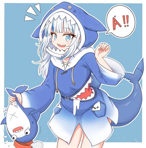 Gawr Gura And Bloop Hololive And More Drawn By Risshu Danbooru