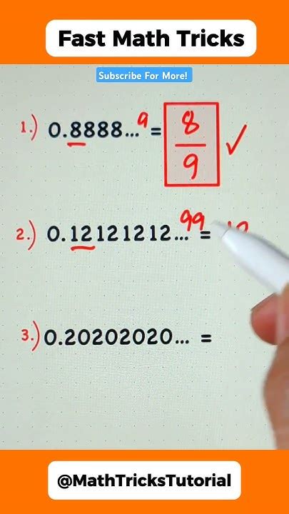 Math Hacks Mathtrickstutorial Maths Tutorial Mathematics Shorts