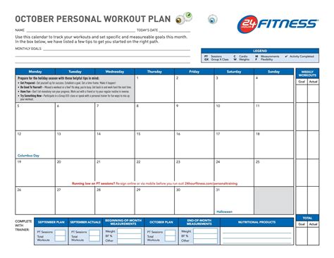 Excel Workout Templates