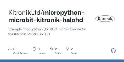 Github Kitronikltdmicropython Microbit Kitronik Halohd Example