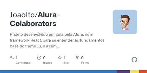 GitHub JoaoIto Alura Colaborators Projeto Desenvolvido Em Guia Pela