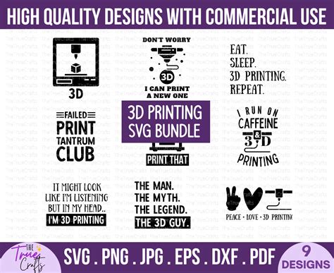 3d Printing Svg Bundle Thetruecrafts