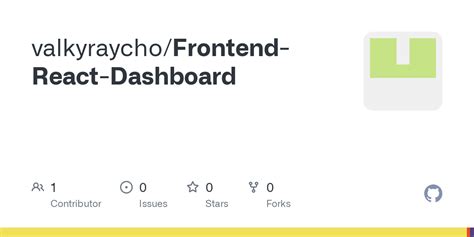 Github Valkyraycho Frontend React Dashboard