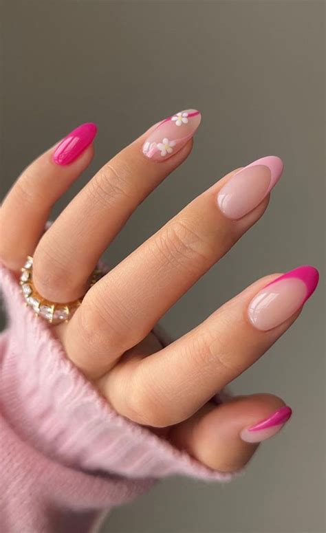 Your Nails Deserve These Floral Designs Flower Pink French Nails