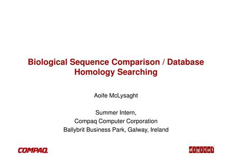 Ppt Biological Sequence Comparison Database Homology Searching