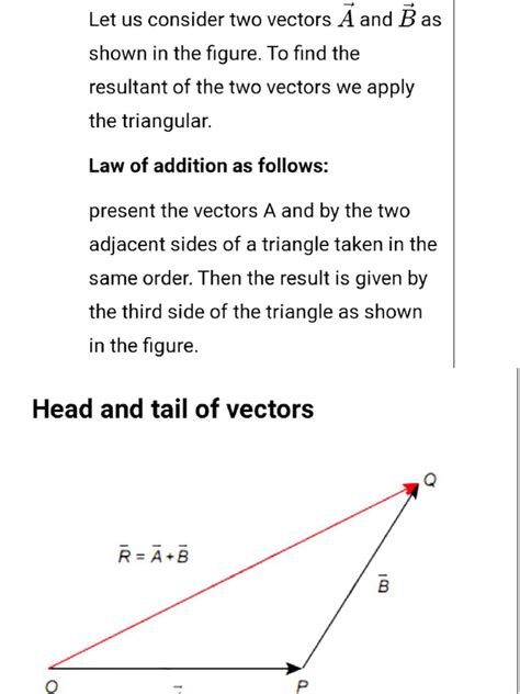 Triangular Law Of Vector Addition Pdf