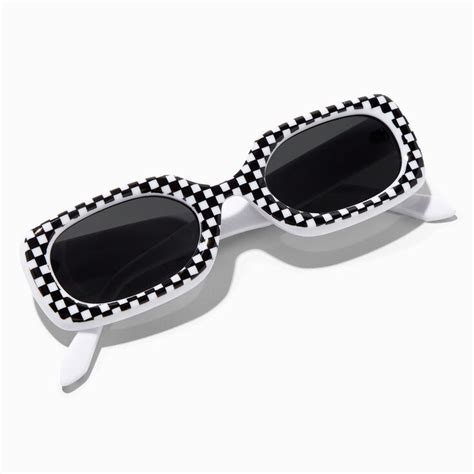 Black And White Checkered Retro Sunglasses Icing Us