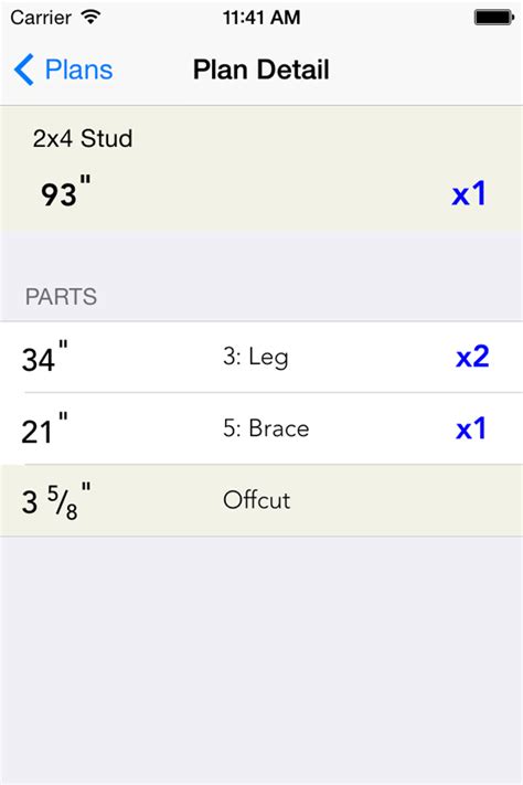 Cutlist Plus Linear For Iphone