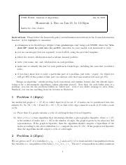 Hw Pdf CSOR W Analysis Of Algorithms Jun Homework Due On Jun By Pm