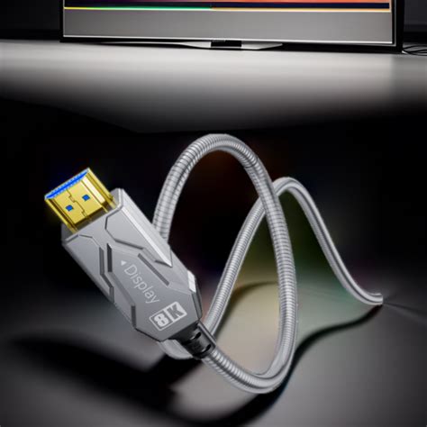 High Resolution Armored Hdmi Fiber Active Optical Cable Aoc Connectors 4k 60 Hz Hdr Ip68