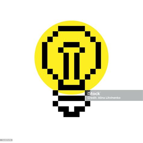 픽셀 램프 기호 번개 아이콘 그림 벡터입니다 복고풍 게임 디자인 상징에 대한 스톡 벡터 아트 및 기타 이미지 상징 자원이 풍부한 0명 Istock