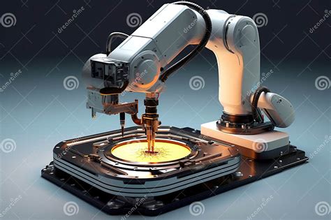 Generative Ai On Theme Of Beautiful Robot Inserts Microchip For Design Natural Abstract