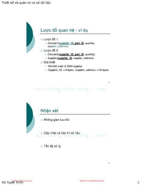solution thiet ke va quan tri co so du lieu vu tuyet trinh notes2 tinh chinh luoc do csdl