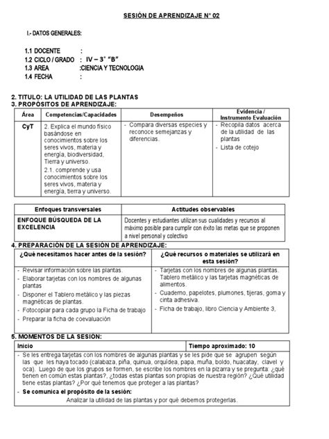 Ciencia Utilidad De Las Plantas Pdf Hipótesis Aprendizaje