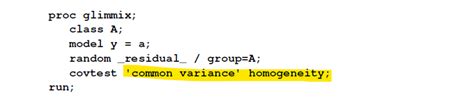 Proc Glimmix Test For Homogeneity With 2 Repeated Factors Sas Support