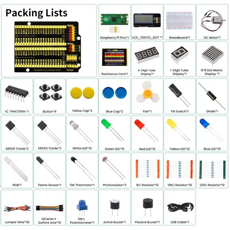 Raspberry Pi Pico Ultimatecompletebasic Sensor Starter Kit Education