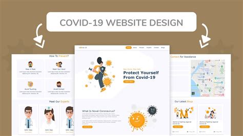 Create A Responsive Covid 19 Website Design Using Html Css Js