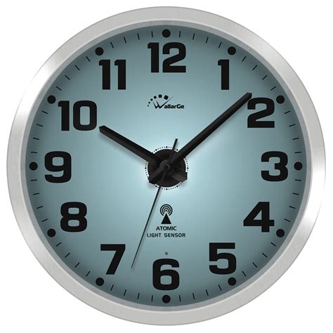 Wallarge Atomic Wall Clock With Night Light Silent Lighted Up Wall Clock Glow In The Dark