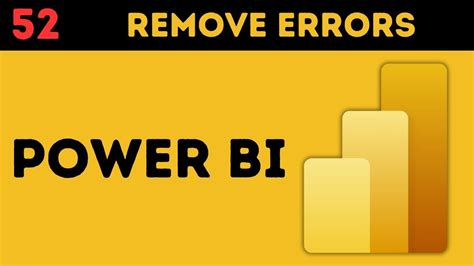 Remove Rows With Errors In Power Bi Youtube