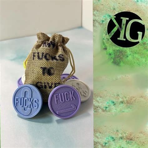 Kg Customs And Creations My Fucks To Give Stl Fucks Coin Set 3d Model 3d Printable Cgtrader