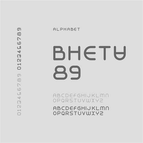 미래 지향적인 현대 알파벳 문자 또는 글꼴 캐주얼 타이포그래피 글꼴 로고 글꼴 Premium Vector 프리미엄 벡터