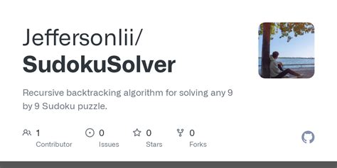 Github Jeffersonliisudokusolver Recursive Backtracking Algorithm For Solving Any 9 By 9
