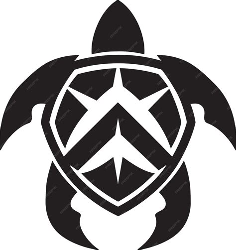 Premium Vector A Turtle With A Triangle On Its Back