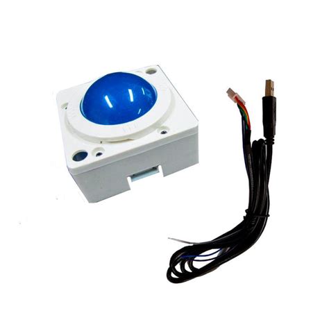 2 inch usb arcade trackball led blue ball compatible with pc mame pi — diy retro arcade